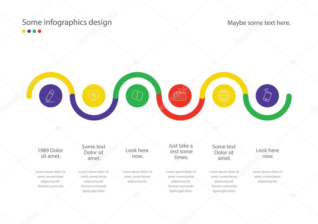 Timeline vector infographic. Minimalistic design template. Useful for ...