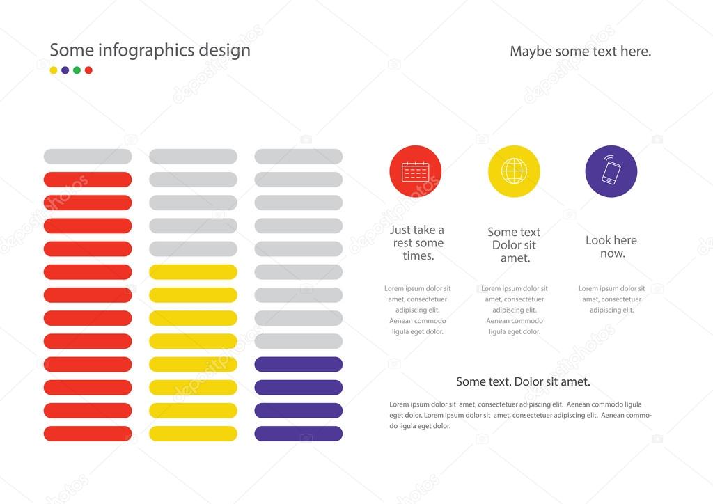 Infographic line diagram or bar design with percent. Useful for ...