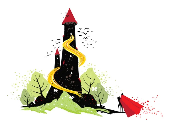 ᐈ Rapunzel tower drawing stock vectors, Royalty Free rapunzel tower ...