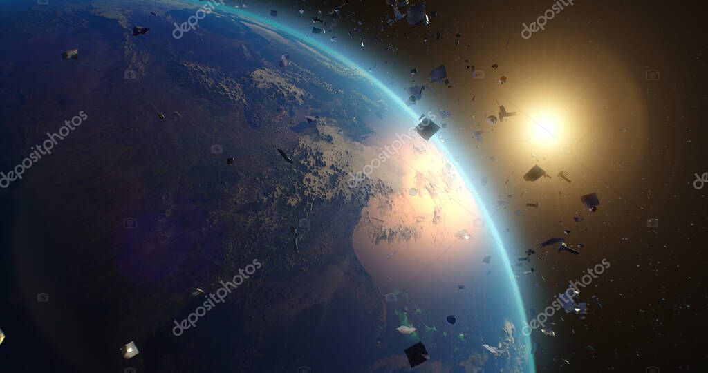Escombros espaciales alrededor del planeta Tierra 2025