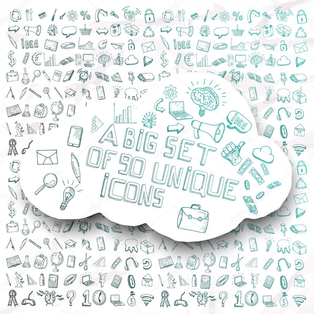 Set of doodle icons. Stock Vector by ©awesomedwarf 89132368