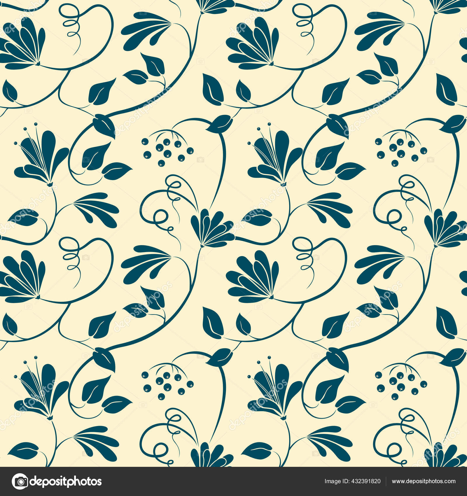 Seamless Floral Pattern Vector Free