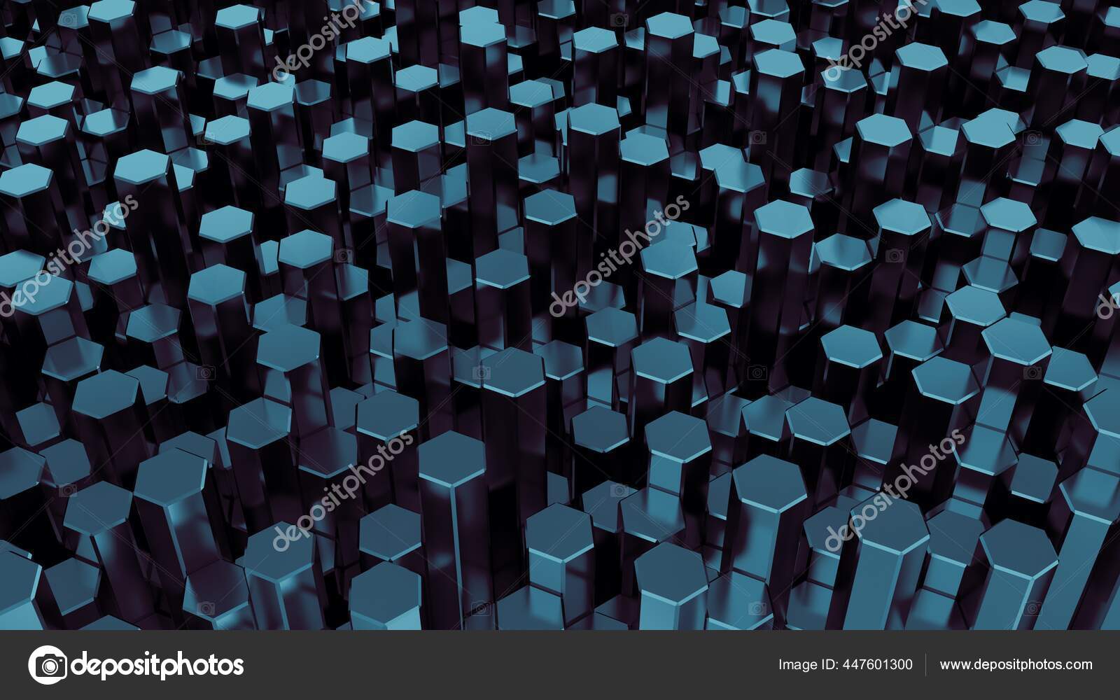 Fondo Abstracto Hexagonal Azul Objetos Geométricos Simples Columnas ...