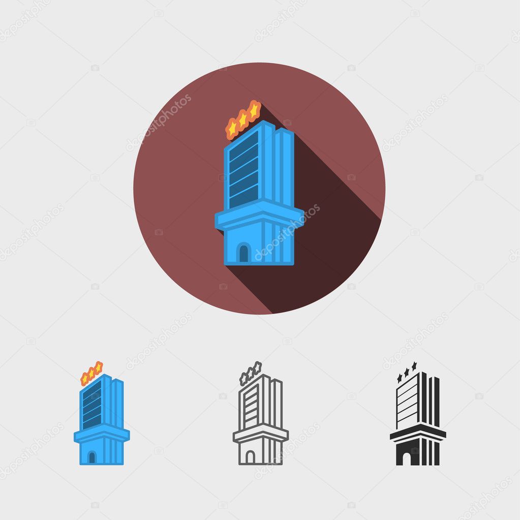 Hotel icon Stock Vector by ©marnikus 81693330