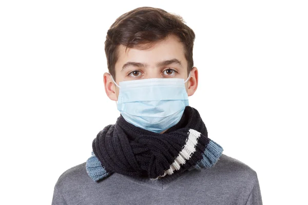 Cute sick boy in a mask — Stock Photo © BravissimoS #106073910