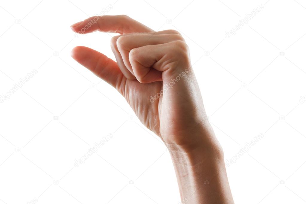 Showing small thing gesture Stock Photo by ©BravissimoS 97725826