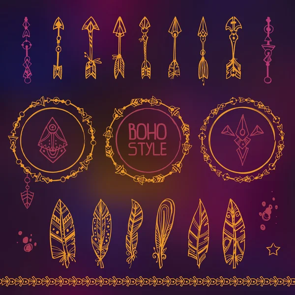 Boho signs and symbols | Boho Style Symbols Vector Tribal Signs Boho Vector Illustrations Boho ...