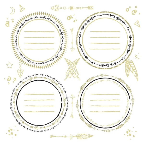 Boho circle border Vector Art Stock Images | Depositphotos
