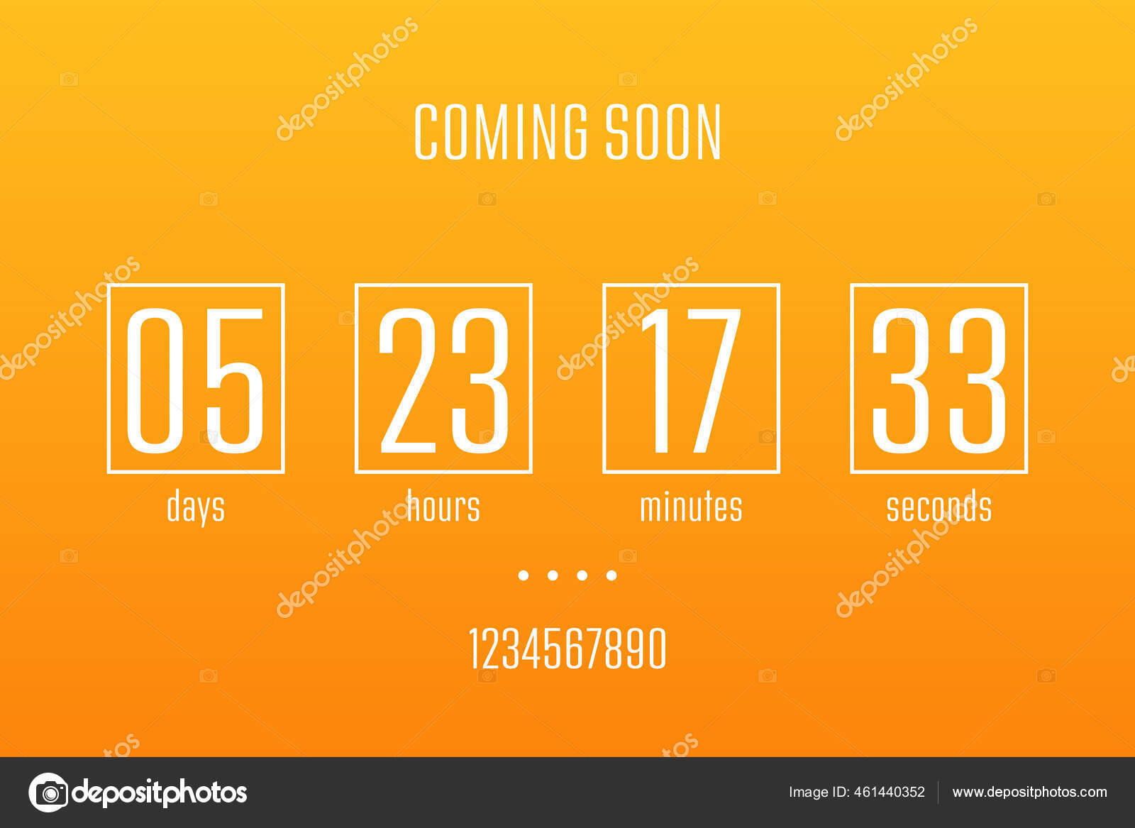 Coundown Timer Vector Design Illustration Isolated Background Stock ...