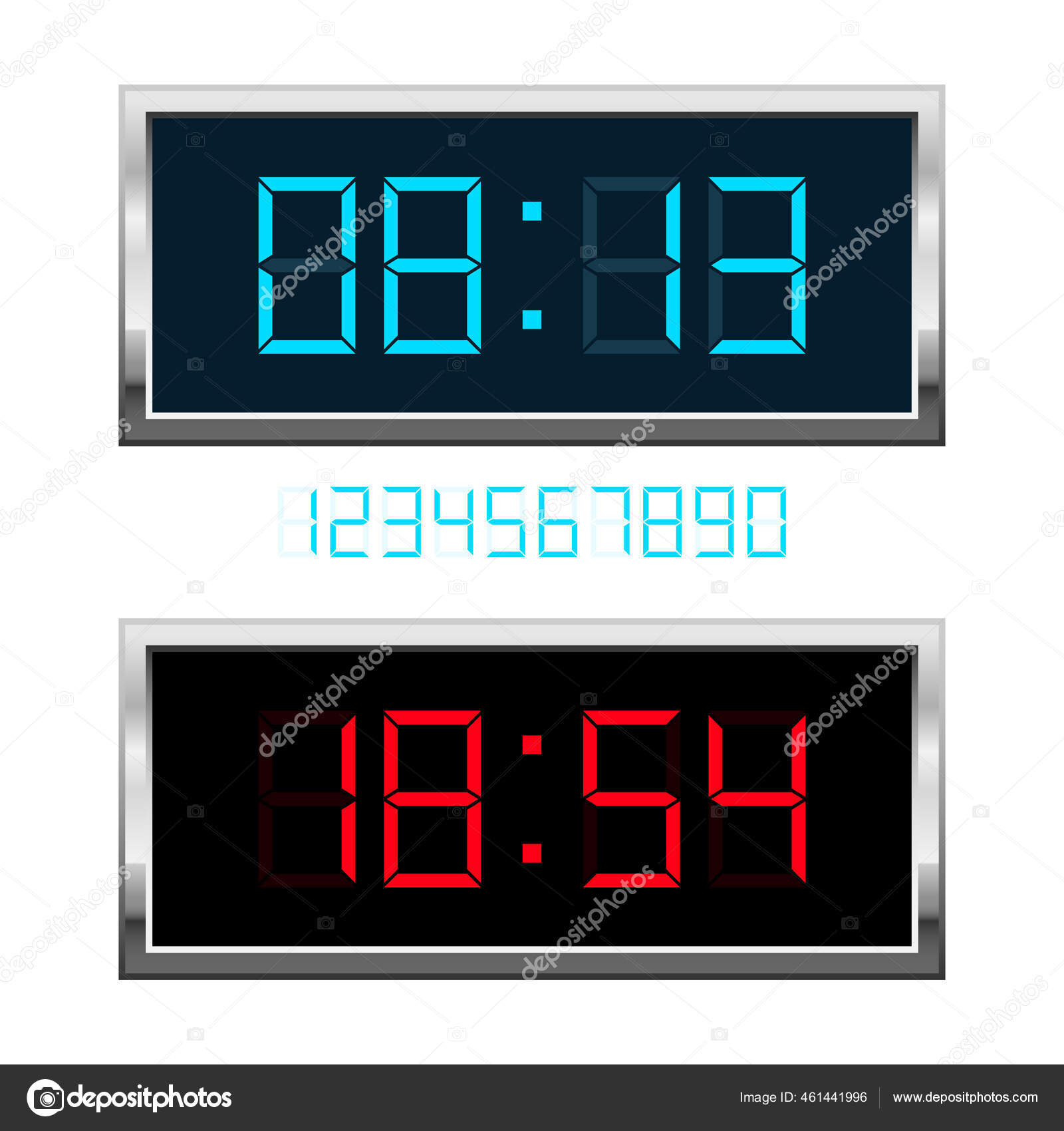 Digital Clock Vector Design Illustration Isolated Background Stock ...