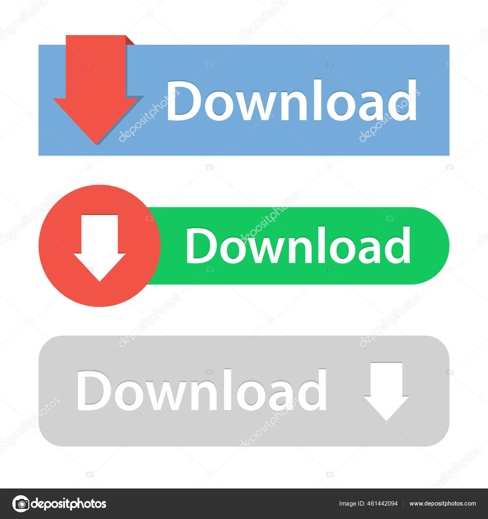 Download Button Vector Design Illustration Isolated White Background Stock Vector by ...