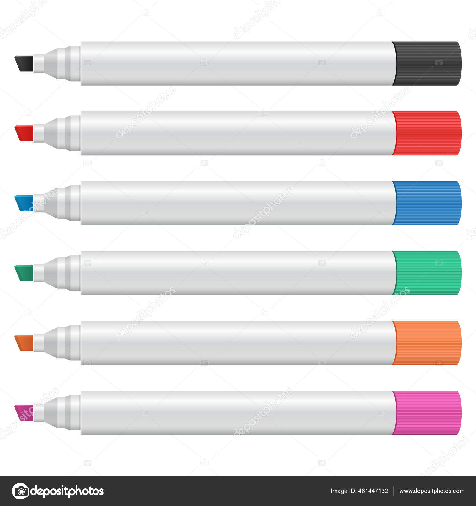 Colored Marker Set Vector Design Illustration Isolated White Background ...