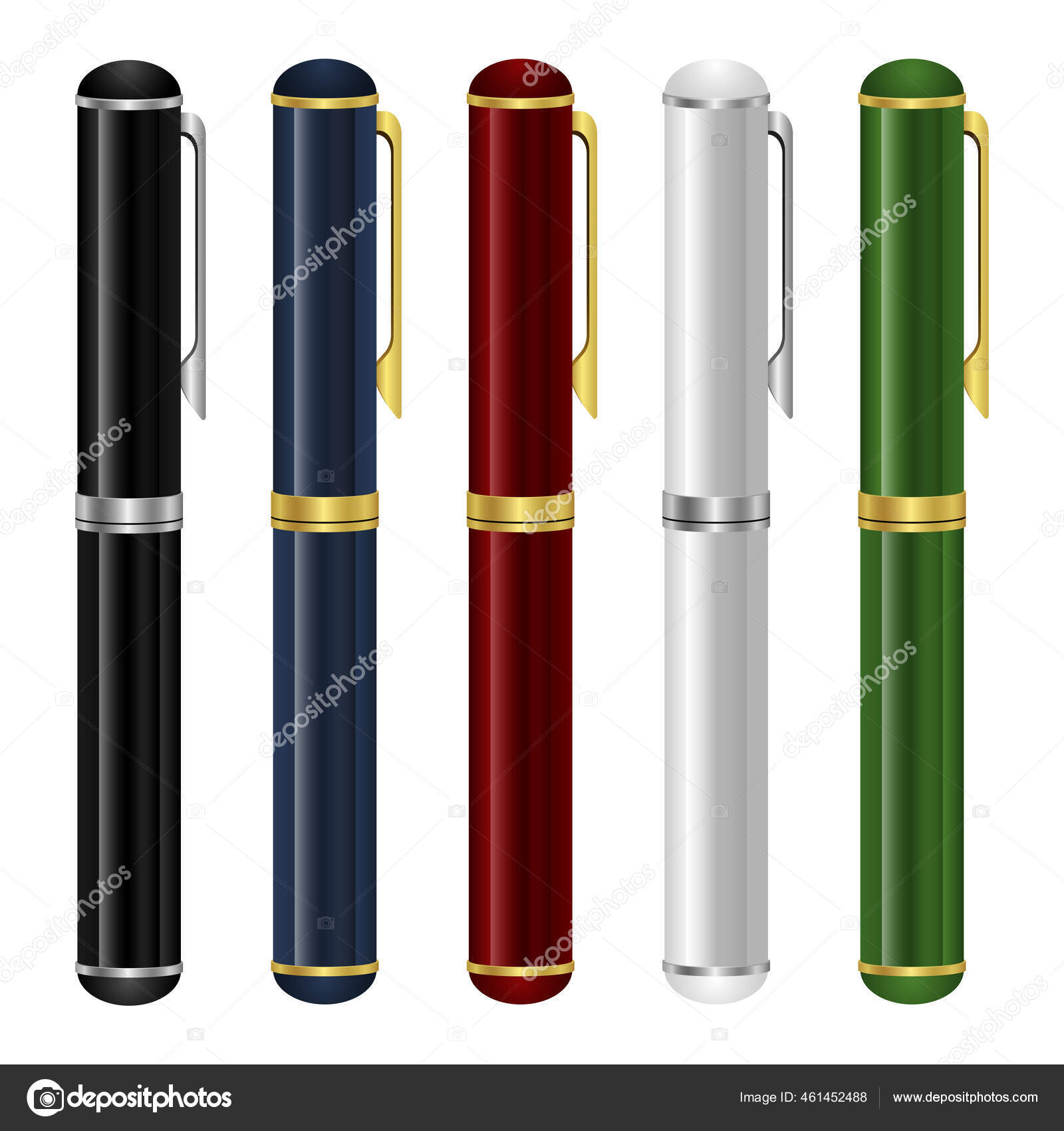 Fountain Pen Vector Design Illustration Isolated White Background Stock ...