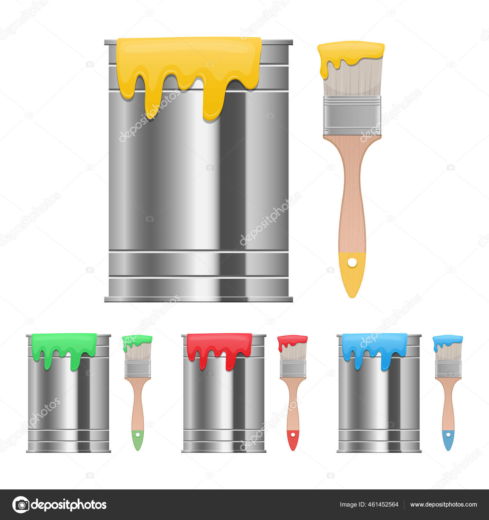 Paint Brush Vector Design Illustration Isolated White Background Stock ...