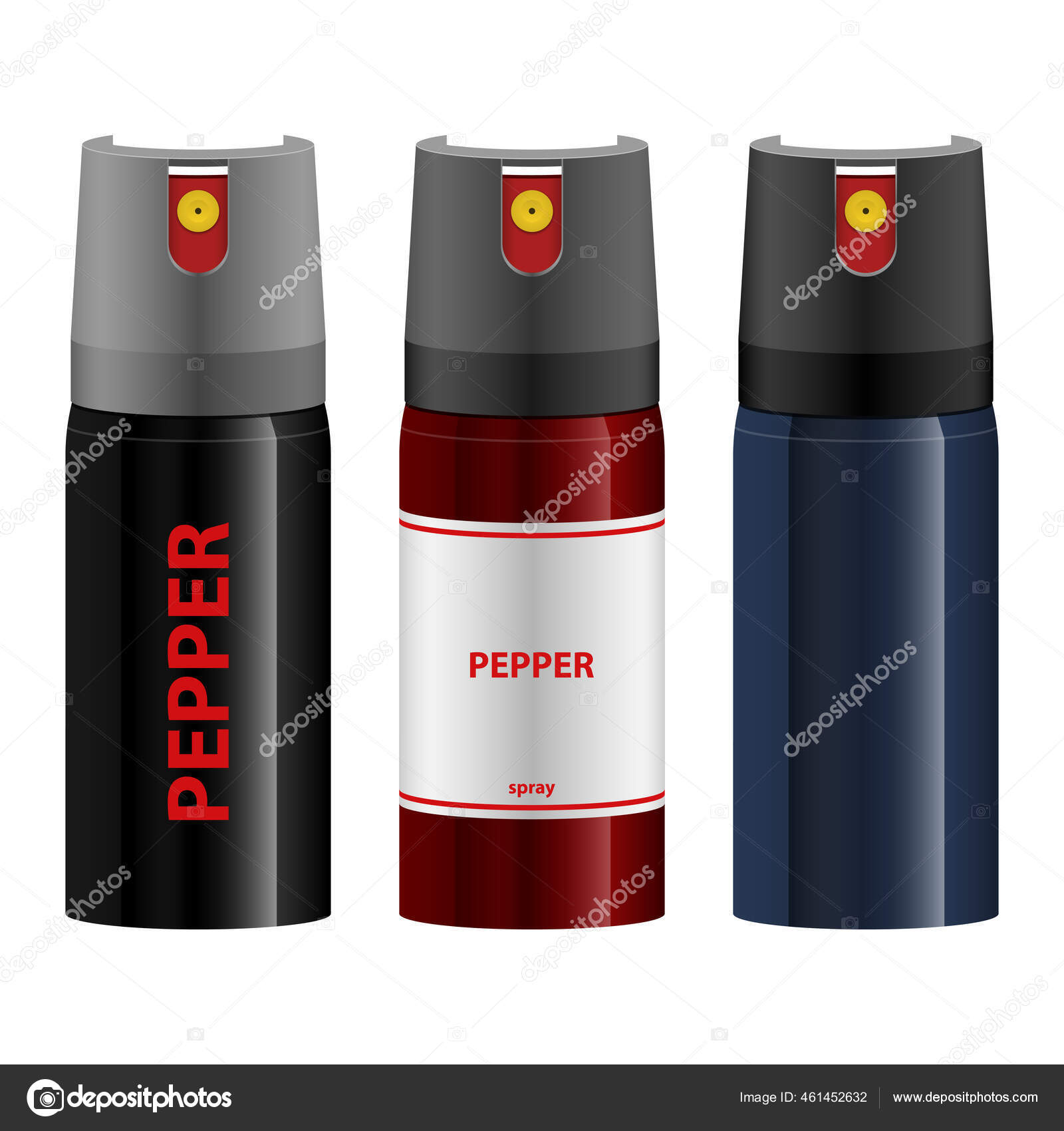 Pepper Spray Vector Design Illustration Isolated White Background Stock ...