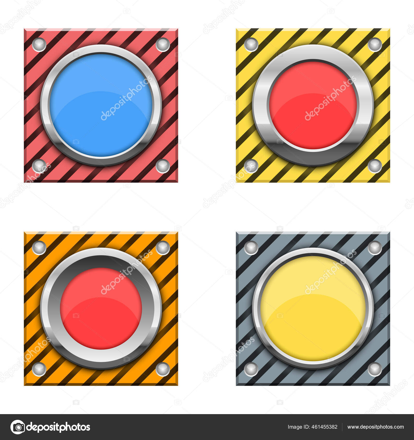 Panic Button Vector Design Illustration Isolated White Background Stock ...