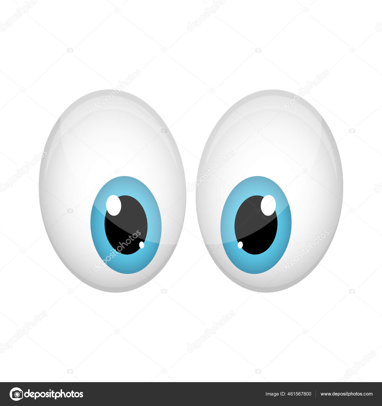 Dibujos Animados Ojos Vector Diseño Ilustración Aislado Sobre Fondo ...