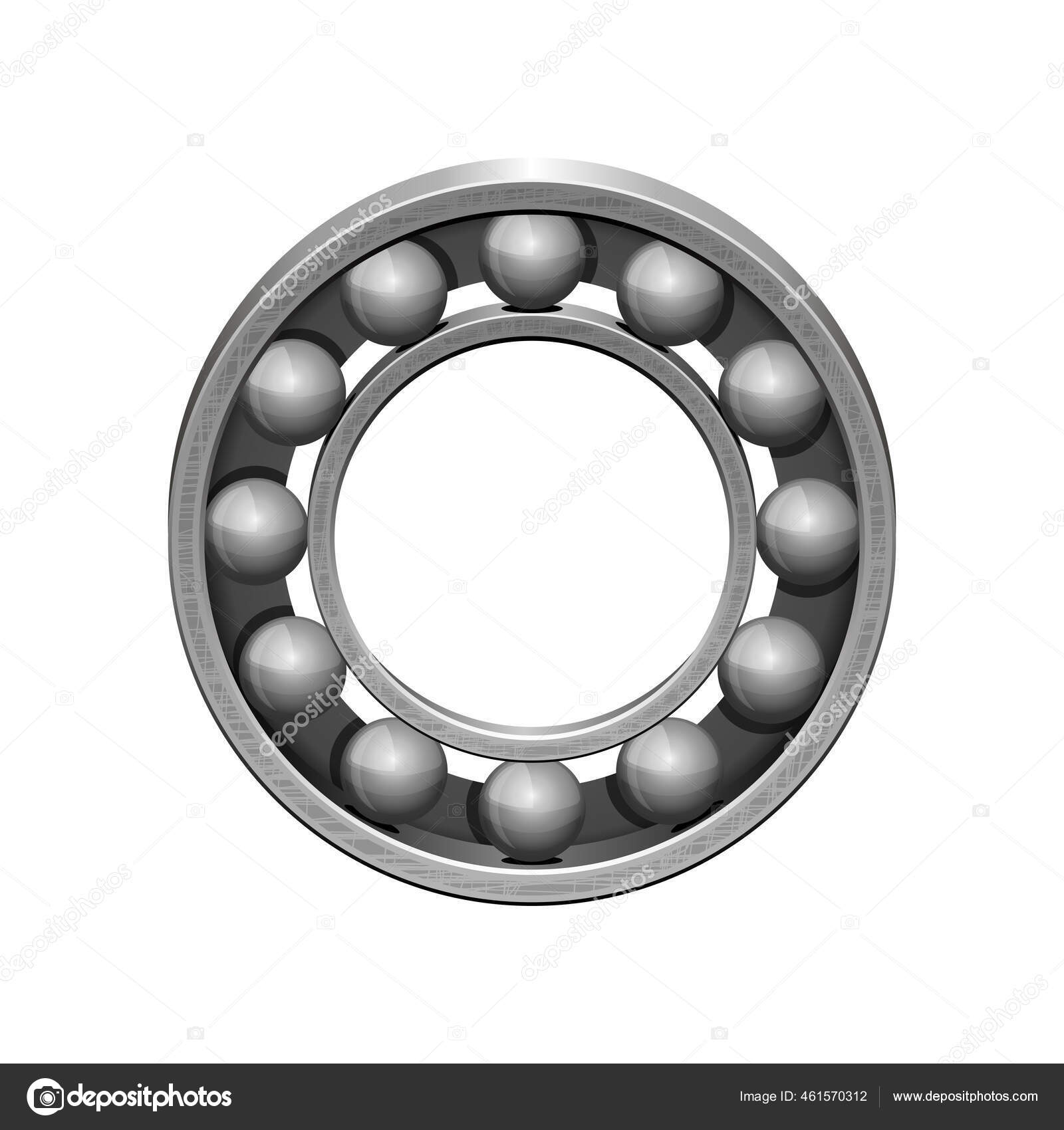 Realistic Bearing Vector Design Illustration Isolated White Background ...