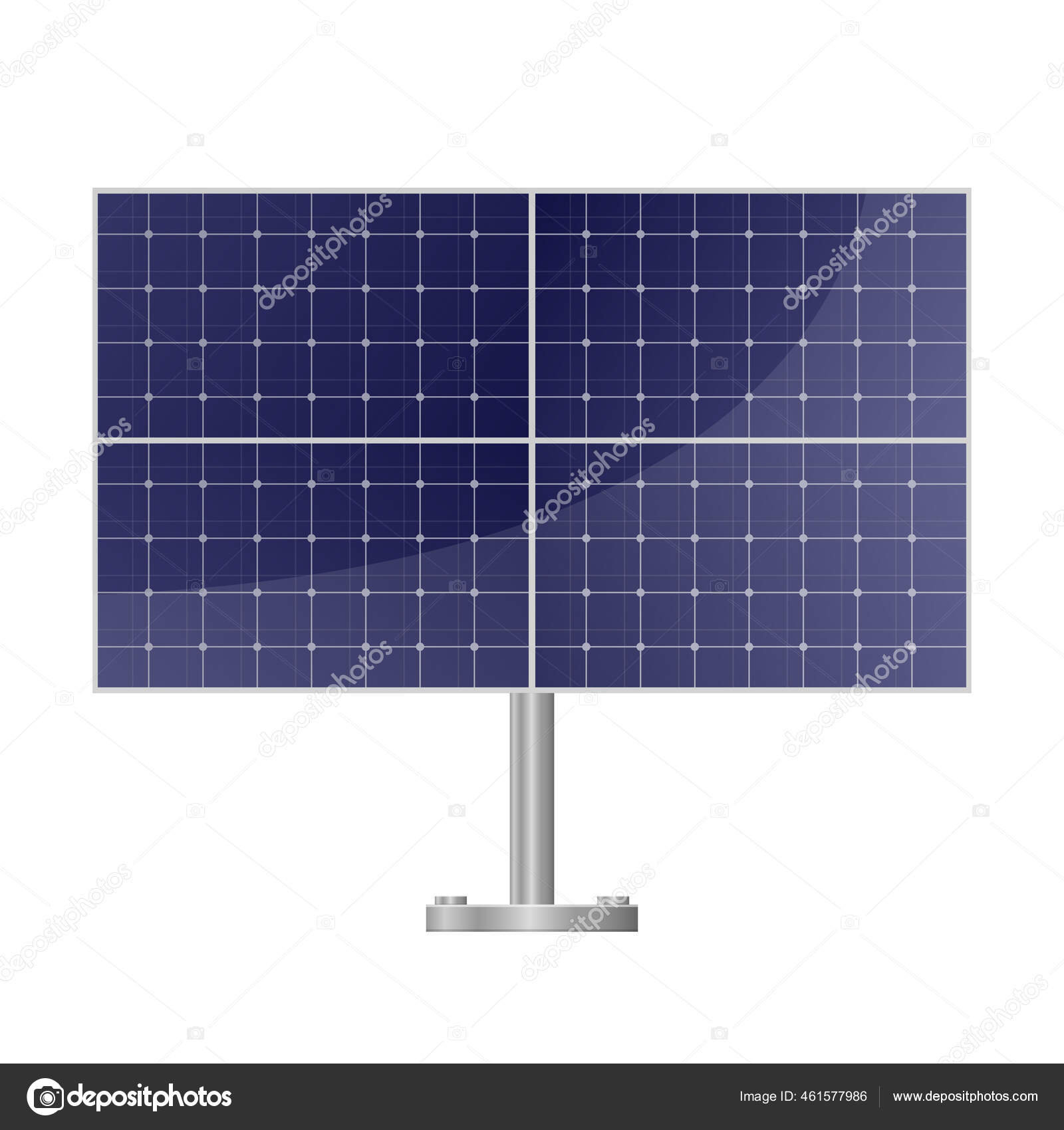 Solar Panel Vector Design Illustration Isolated White Background Stock ...