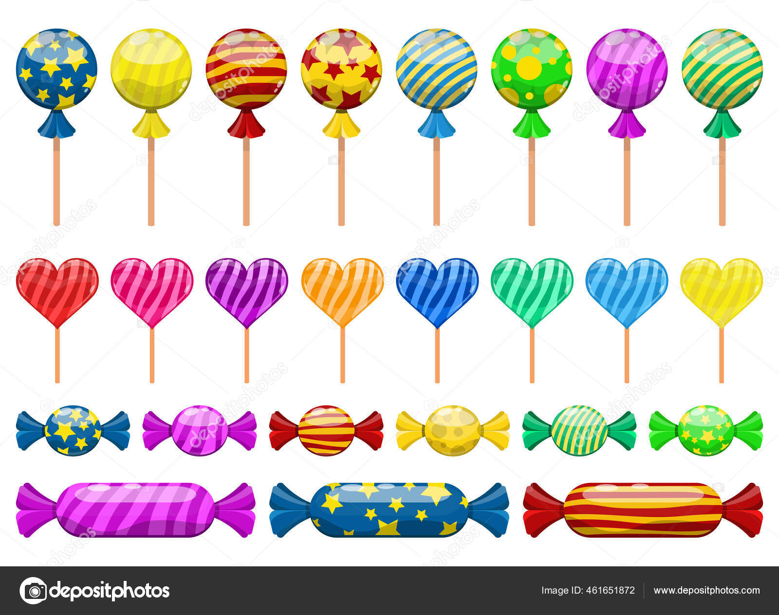 Candy Sweet Vector Design Illustration Isolated White Background Stock ...