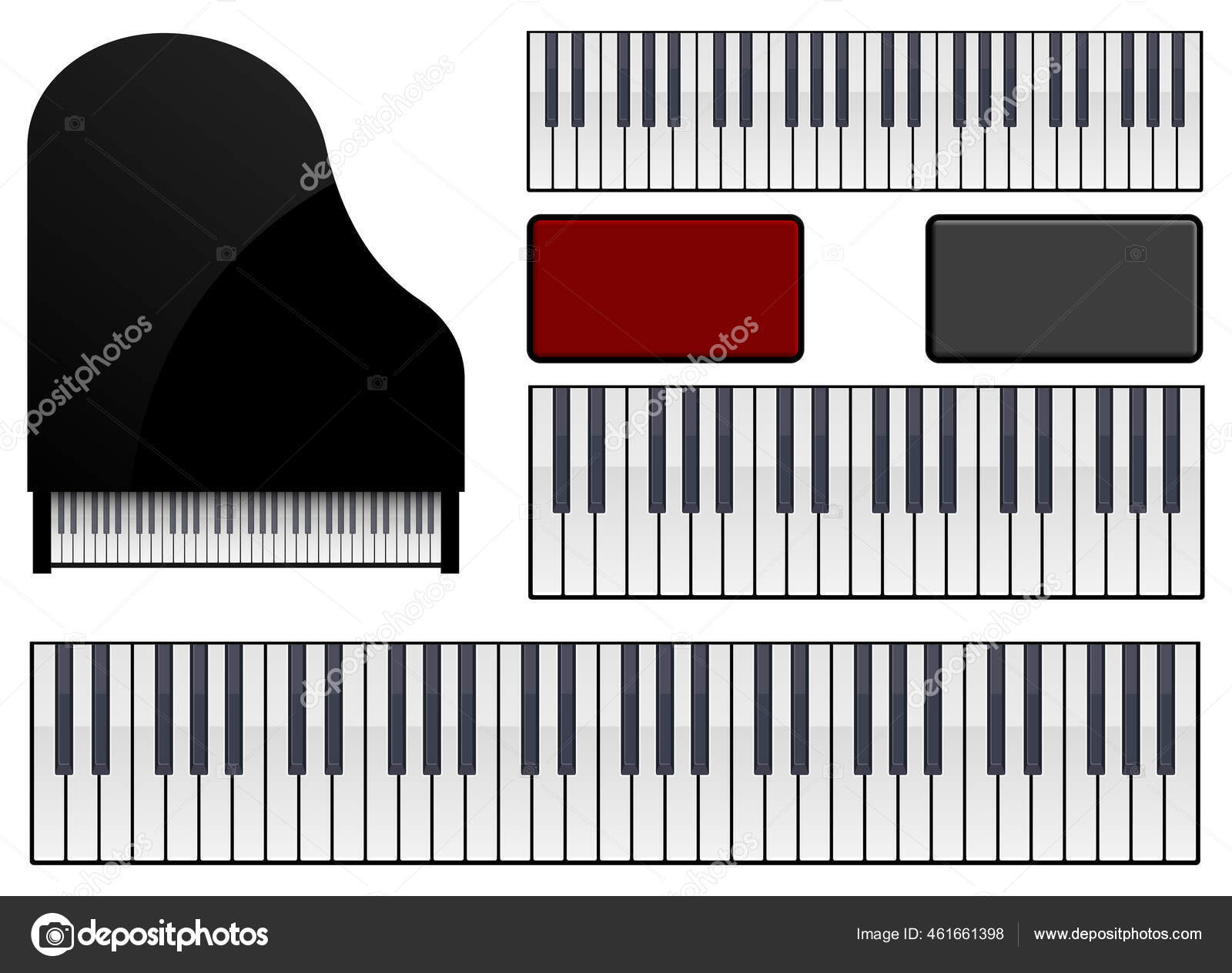 Piano Vector Design Illustration Isolated White Background Stock Vector ...