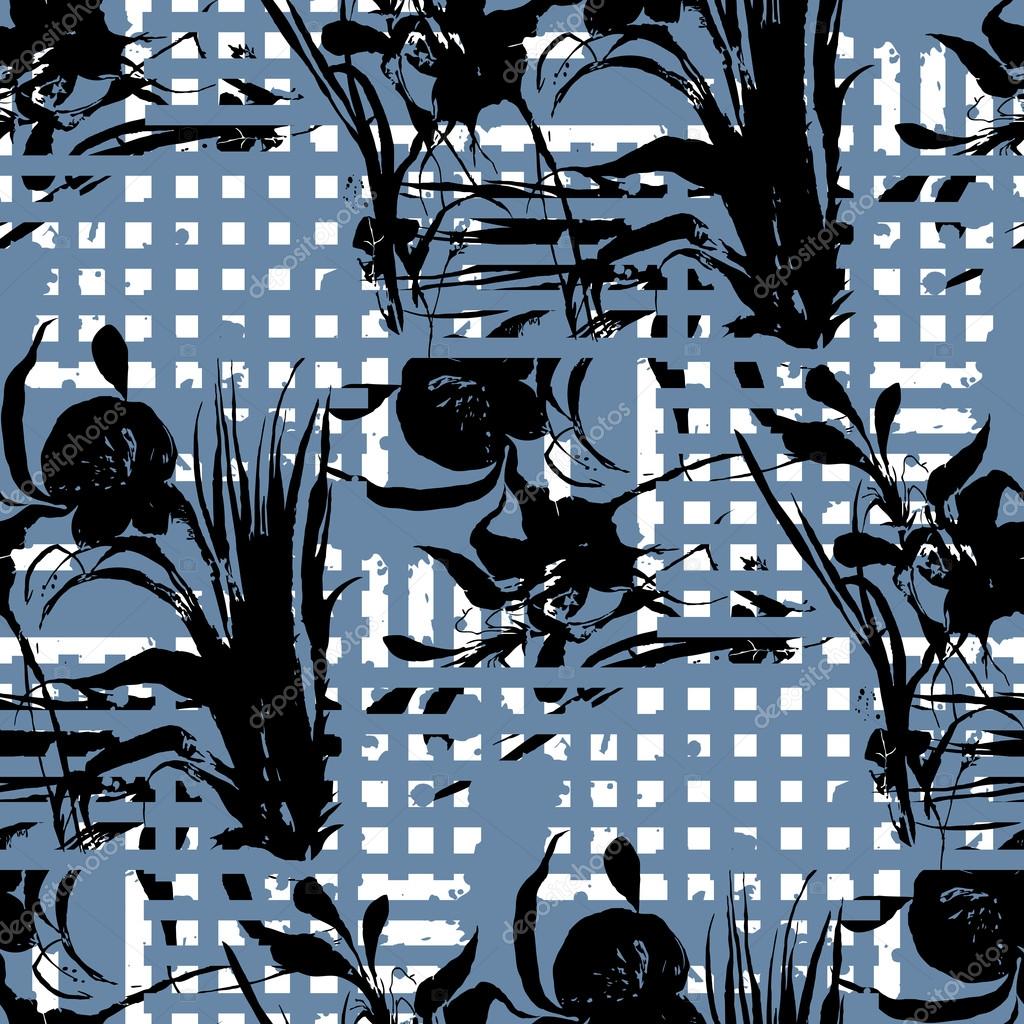 Floral bouquet on a plaid background. Stock Vector by ©sashanazim 81737520