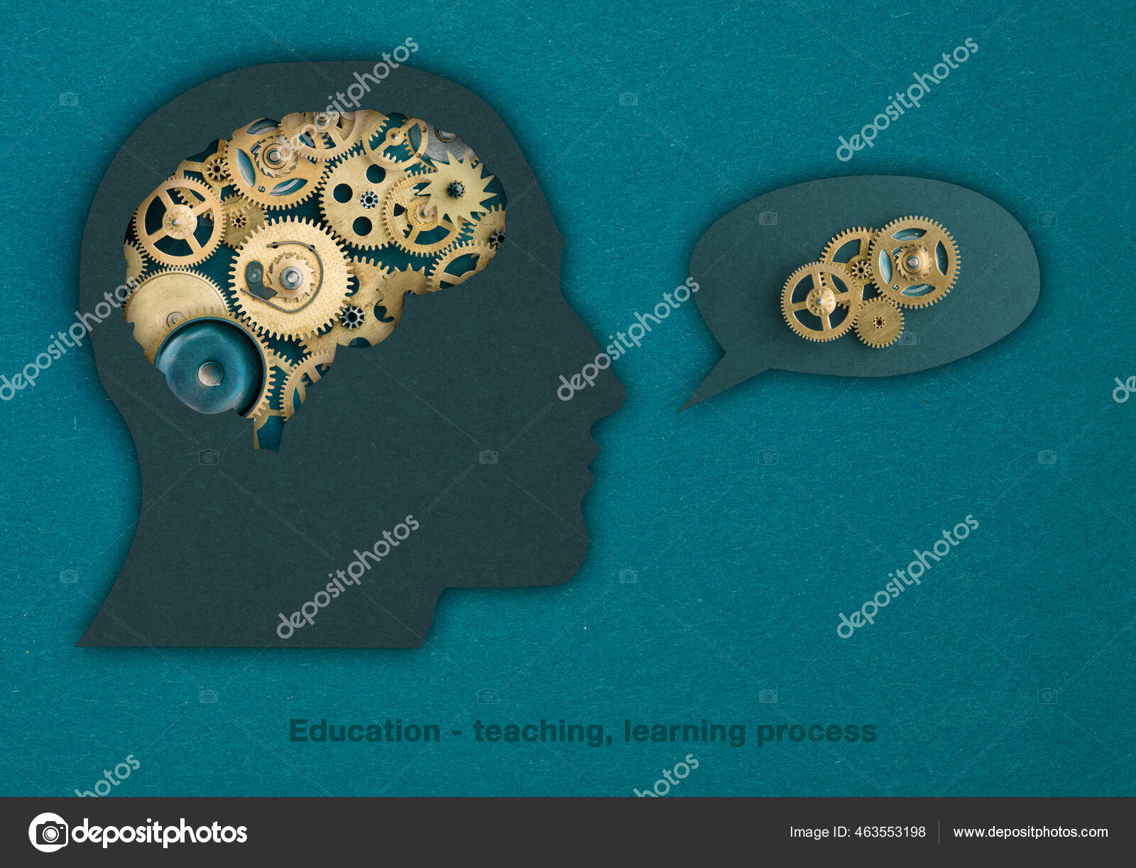 Brain Function Symbol Mind Psychology Human Head Gear Cog Symbols ...