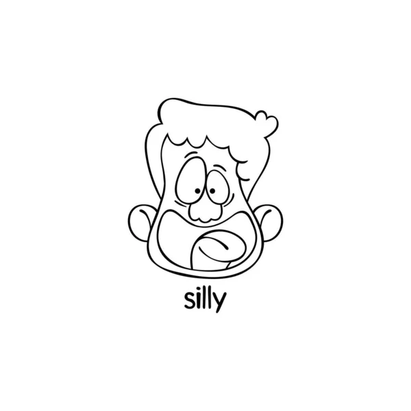 Angry Emotion Human Face Cartoon Character Isolated Vector Object White ...