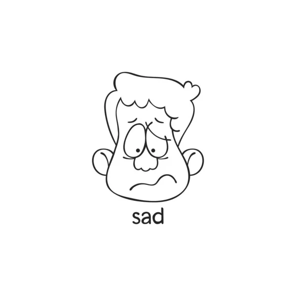 Sad Boy Face Drawing
