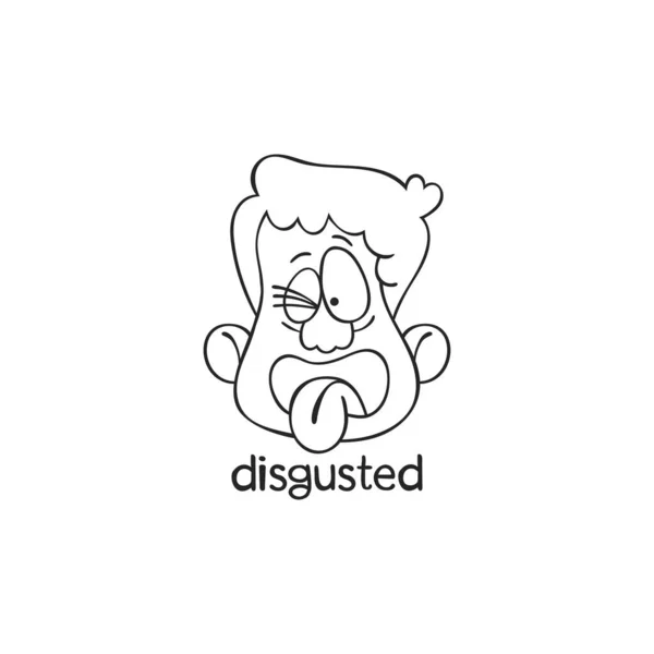 Angry Emotion Human Face Cartoon Character Isolated Vector Object White ...