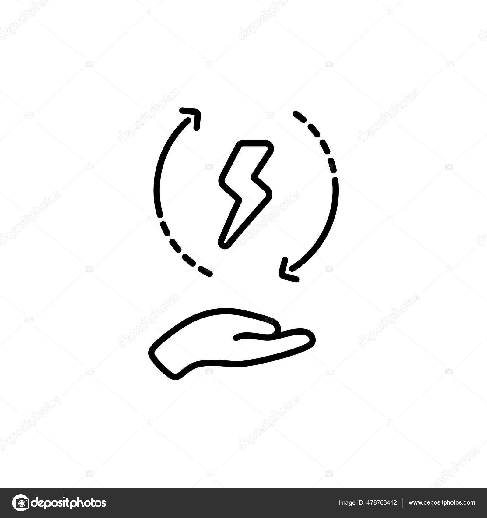 Energy Line Icon Concept Illustration Outline Vector Sign Linear Symbol ...