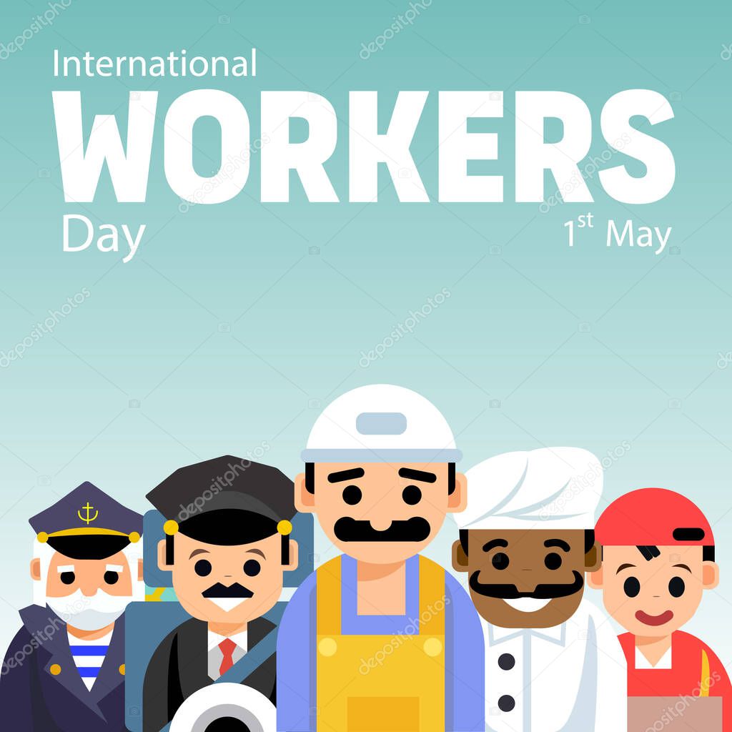 Feliz Día del Trabajo, Día Internacional del Trabajador tipografía ...