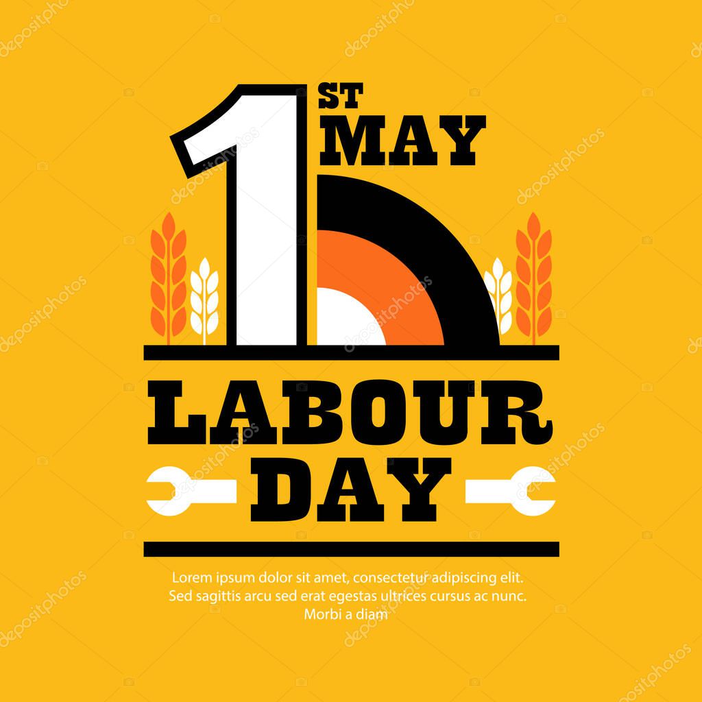 Feliz Día del Trabajo, Día Internacional del Trabajador tipografía ...