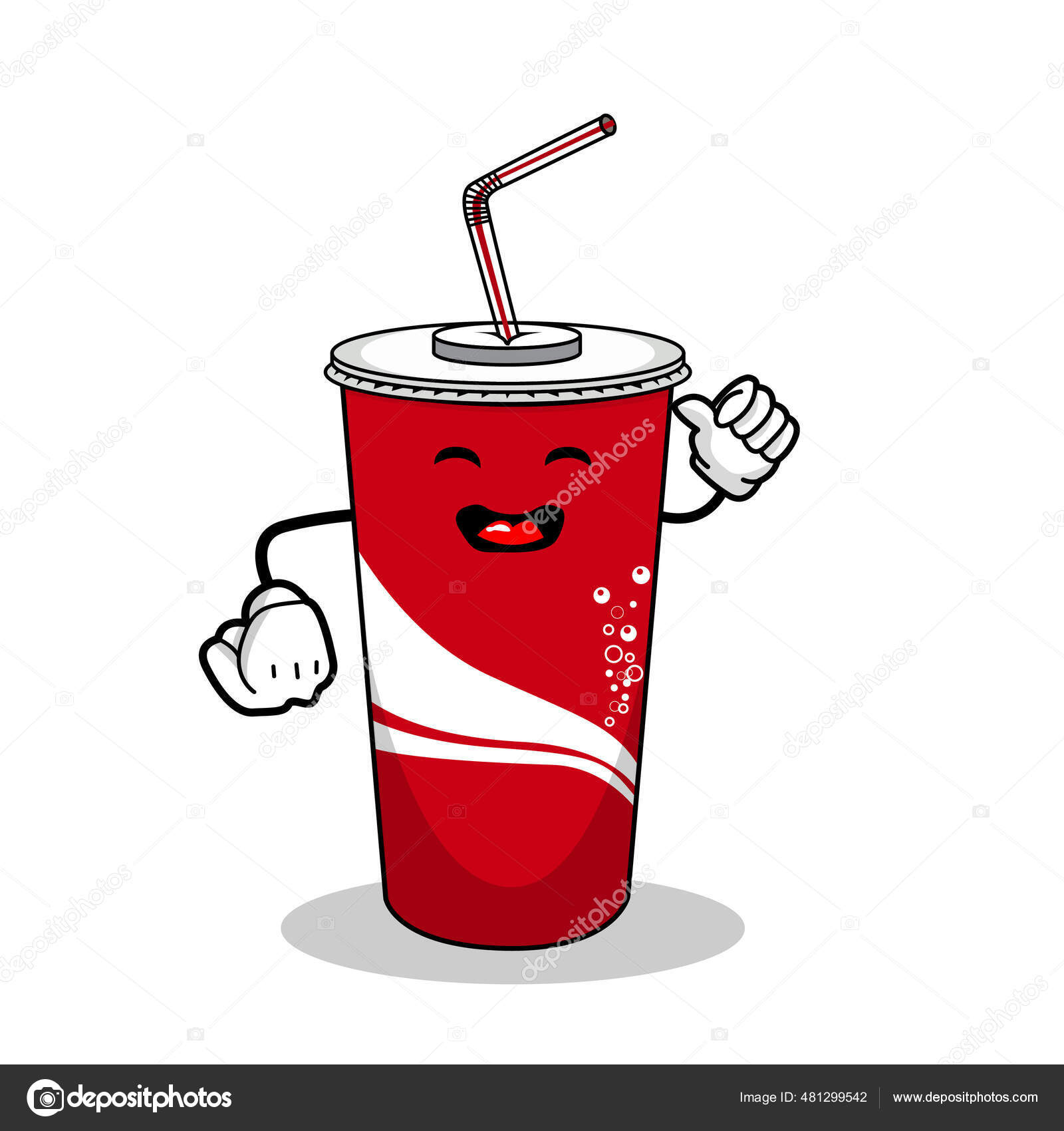 Dibujos Animados Refresco Cola Mascota Vector Ilustración Lindo ...