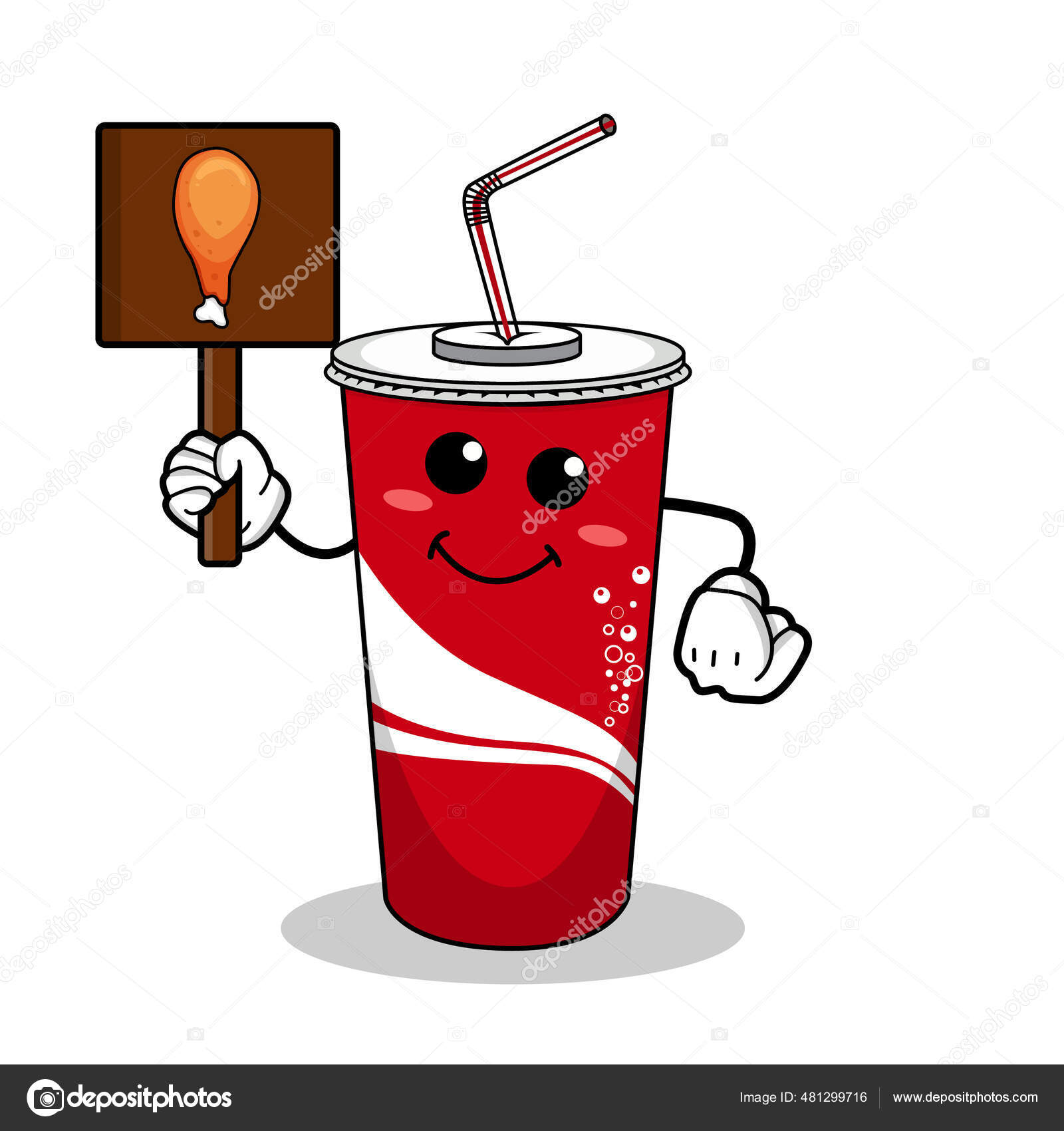 Cartoon Soft Drink Cola Mascot Vector Illustration Cute Soft Drink 스톡 ...