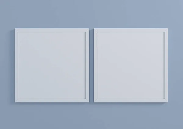 Four 10X10 Square Black Frames Mockup White Wall Four Empty Stock Photo ...