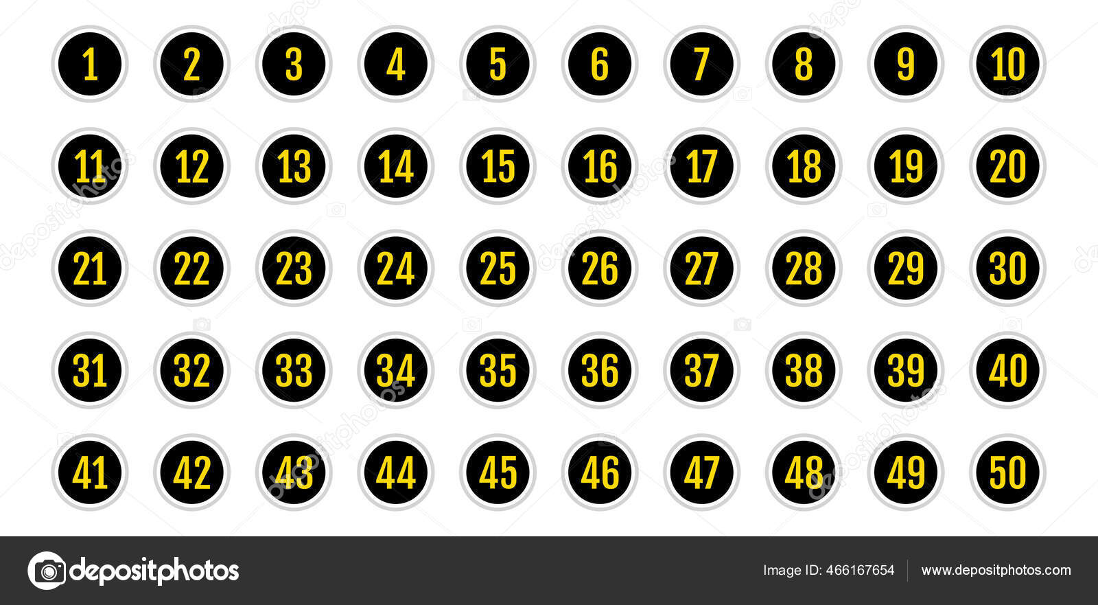 Set Buttons Numbers Vector Illustration Stock Vector by ©AlfredoCreates ...