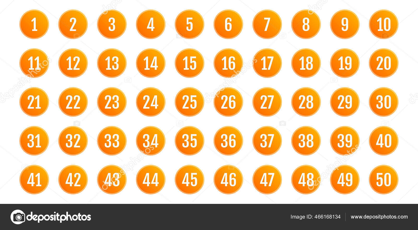 Conjunto Botones Con Números Ilustración Vectorial Vector de stock por ...