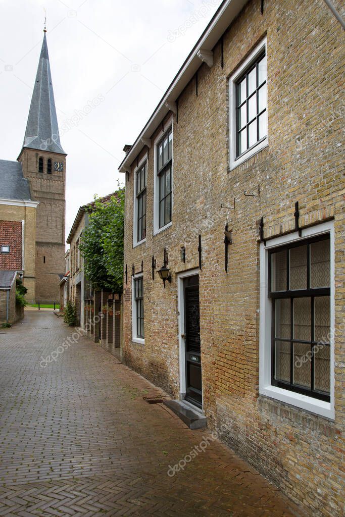 vista de una calle típica de la ciudad rural de Frisia 2022