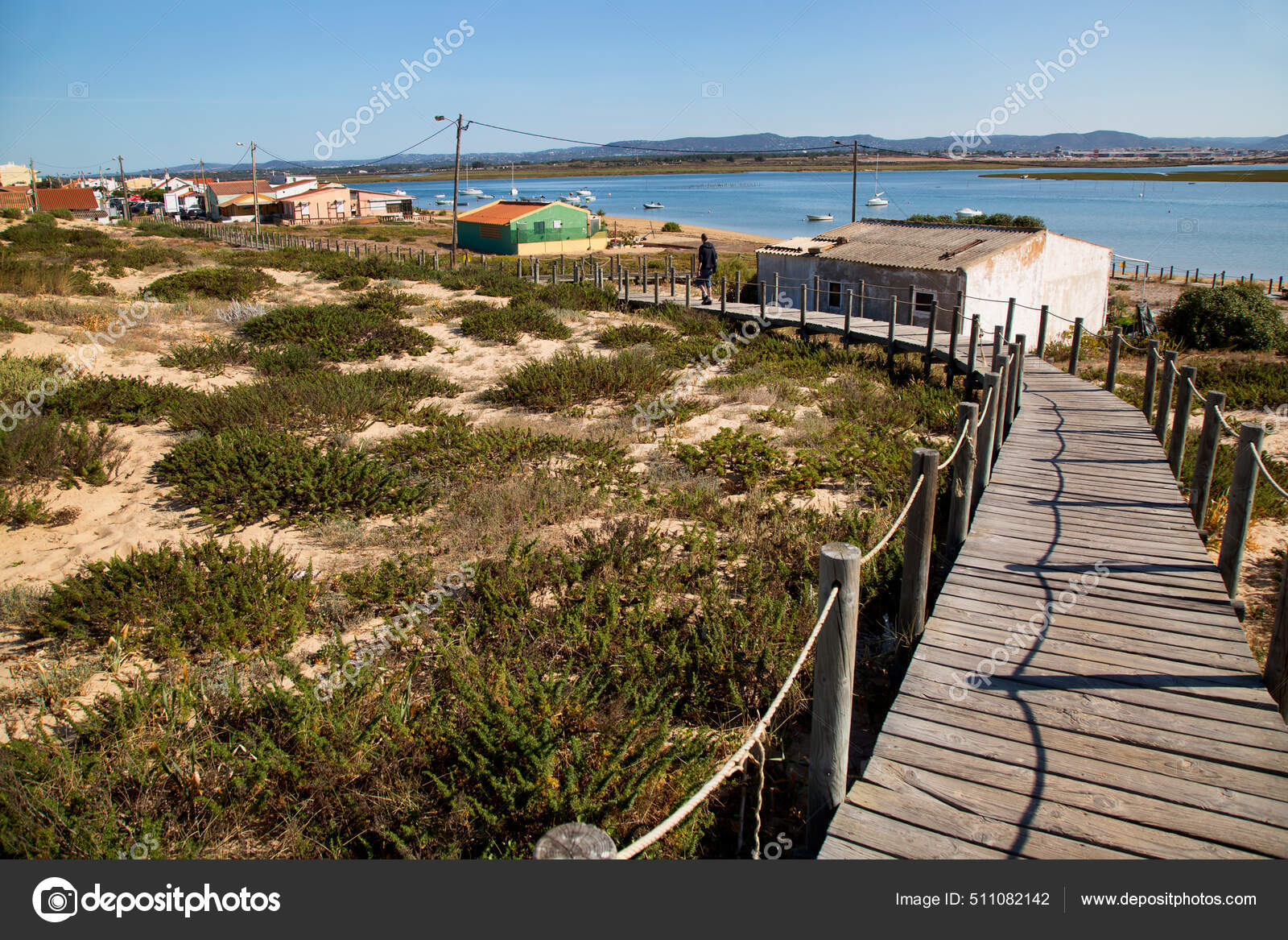 Praia Barril One Best Beaches Visit Area Tavira Portugal Stock Photo by ...