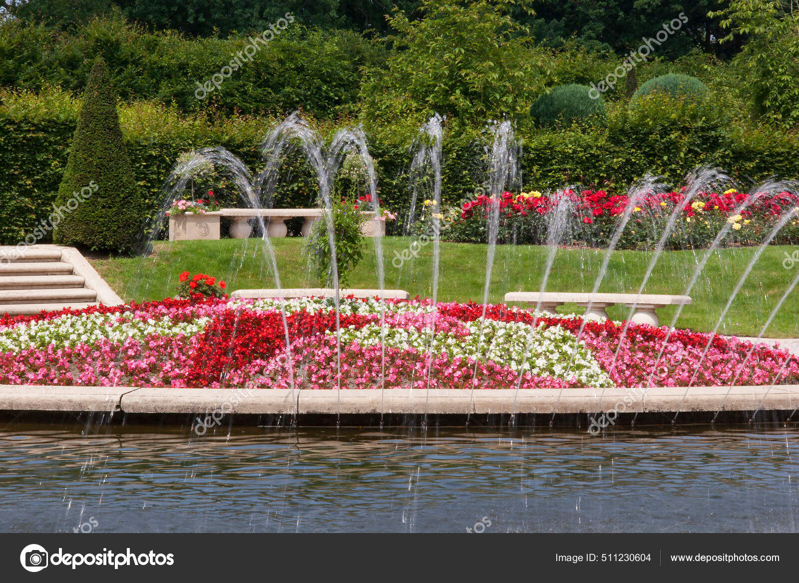 Beautiful View Botanical Garden Pool Greenery Stock Photo by ©DirkM ...