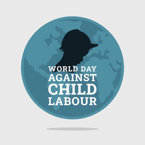 World Day Child Labour Background Children Worker Flat Style Vector ...