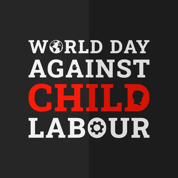 World Day Child Labour Background Children Worker Flat Style Vector ...