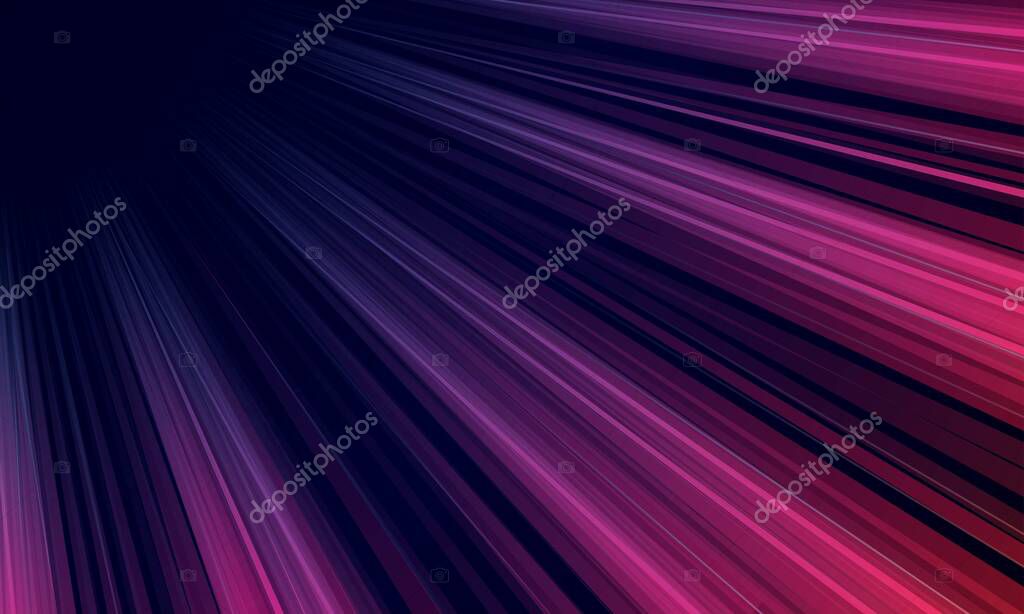 Fondo abstracto de neón con líneas brillantes. Luces boreales. Vía ...