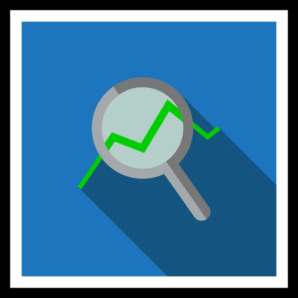 Magnifying glass with graph Stock Vector Image by ©RedineVector #80267252