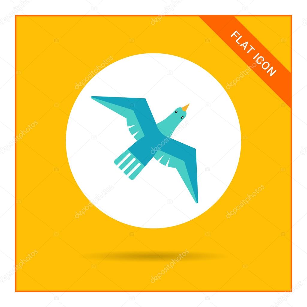 Flying bird icon Stock Vector by ©RedineVector 78302404