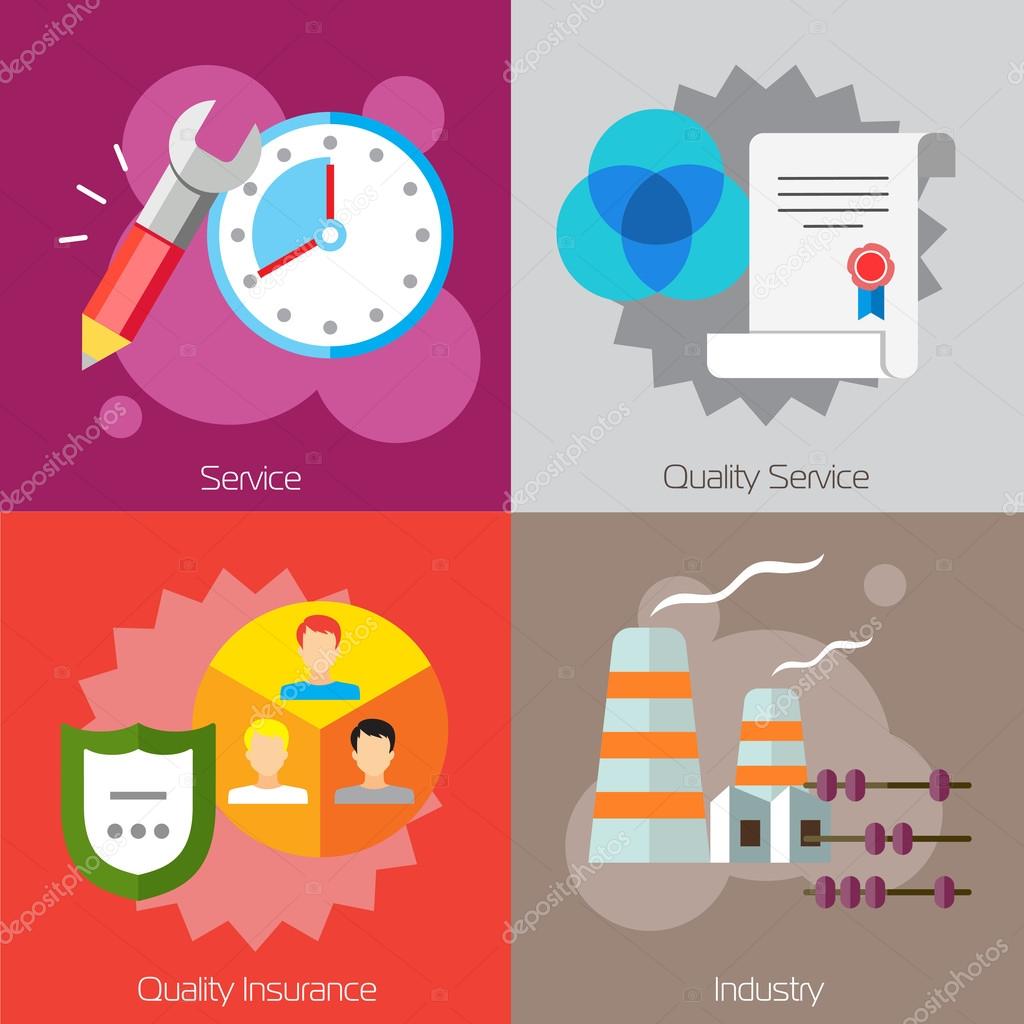 Service, quality, insurance, industry Stock Vector by ©RedineVector ...