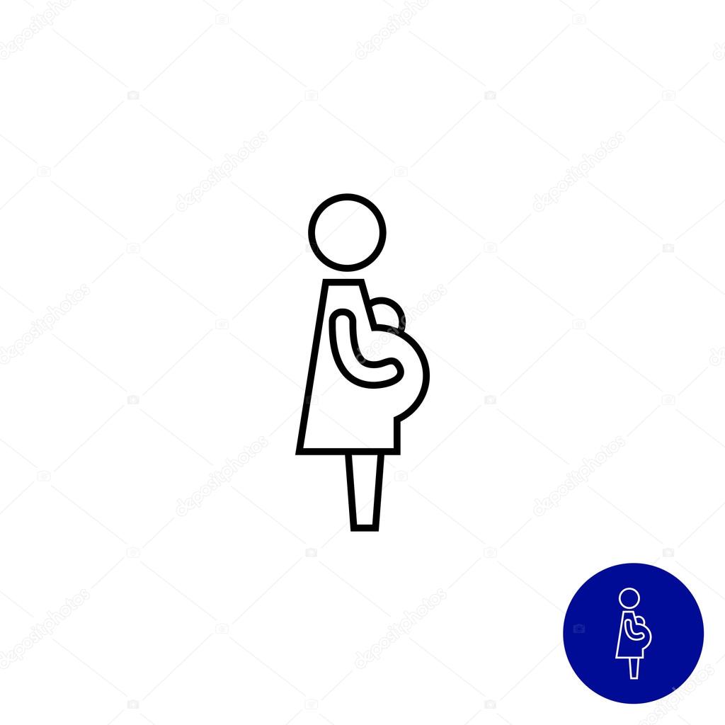 Pregnant Icon Vector