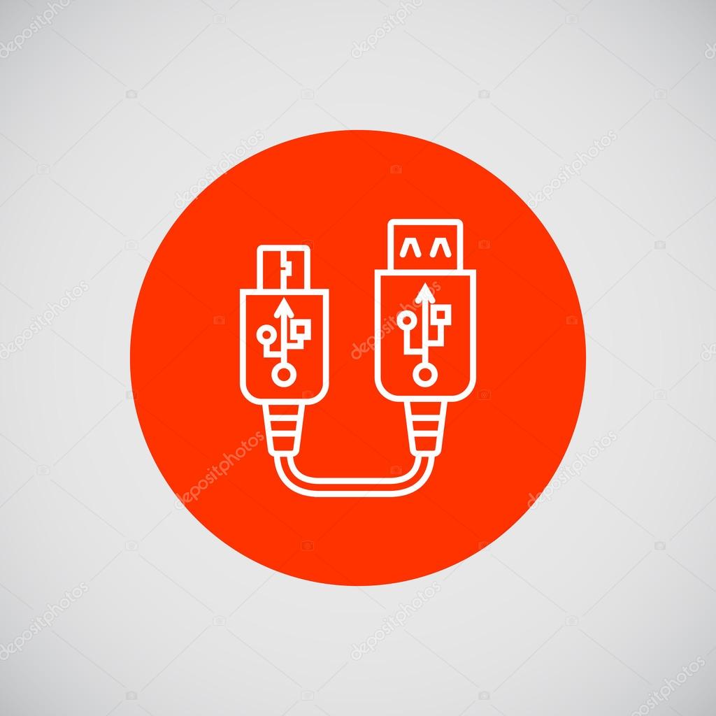 USB to mini USB extender Stock Vector by ©RedineVector 81539640