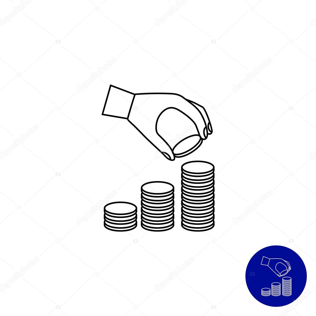 Coin stacks Stock Vector by ©RedineVector 81567104